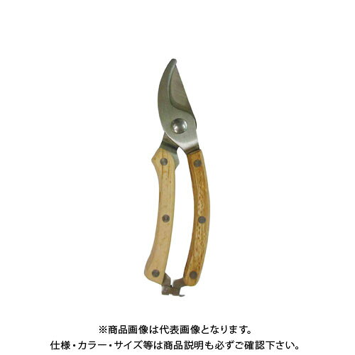 【メーカー名】 ●(株)三共コーポレーション 【特長】 ●手になじむ木製グリップ 【仕様】 ●全長：180mm ●刃先：50mm ●重量：約150g ●生木切断許容範囲：約10mm ●材質： 刃部：ステンレス 硬度：切刃、受刃ともにHRC5...