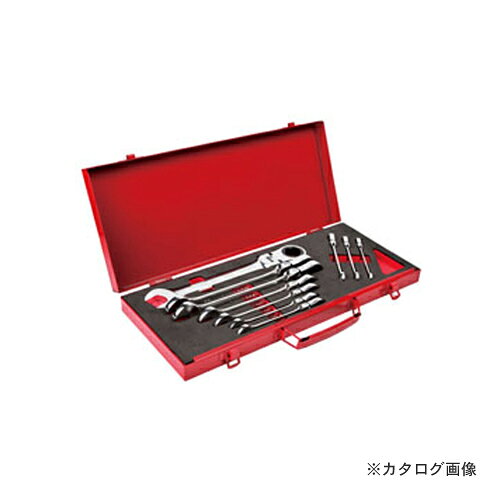 【メーカー名】 ●スエカゲツール(株) 【特長】 ●10本組フレックスロックギアレンチセット ●フレックス機構は180度首振りOK ●12段階15度の角度調整で固定できるロック機構を採用 ●特殊な構造によりギアが滑らず、本締め作業が可能 【...