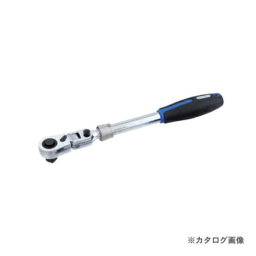 【メーカー名】 ●スエカゲツール(株) 【特長】 ●ヘッド部分のフレックス機構は、180度首振りOKです。 ●12段階15度の角度調整でロックできます。 ●歯数72枚、送り角5度で小気味よく回転し作業性に優れています。 ●本体は伸縮式で伸ば...
