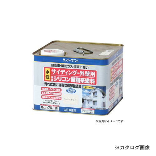 【メーカー名】 ●サンデーペイント(株) 【特長】 ●作業性に優れた超速乾タイプ ●酸性雨、排気ガス、塩害などに耐える強靱な塗膜。 ●粘着性が少ないため汚れにくく汚れがとれやすいので長期間建物を美しく保ちます。 ●下地の伸縮に対応するのでク...