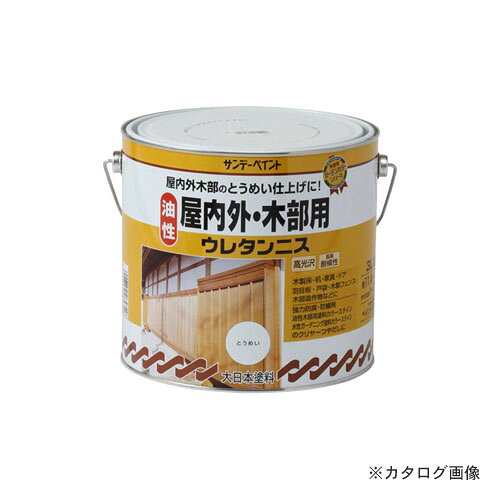 【メーカー名】 ●サンデーペイント(株) 【特長】 ●屋内外木部のとうめい仕上げに ●耐候性に優れています。 ●光沢のある透明な塗膜を形成し木材を日光・風雨から守ります。 ●一液性で作業性に優れています。 【仕様】 ●商品サイズ：縦180×...