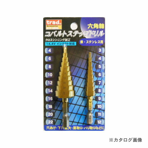 【メーカー名】 ●(株)三共コーポレーション 【特長】 ●穴あけ・下穴拡大・面取り・バリ取りなどに！ ●ステップドリルは小径から大径へ順次穴を広げていくため、穴あけ時の引っ掛かり反動(ショック)・ビビリが少なく、安定した穴あけができます。 ...