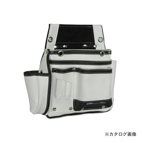 【メーカー名】 ●(株)三共コーポレーション 【特長】 ●本革仕様のプロ用釘袋。 ●外側に本革を仕様、裏側は革と帆布を二重に合わせたことで強度を上げ頑丈タイプに仕上がっている製品です。 【仕様】 ●カラー：ホワイト ●サイズ(H×W×D)：...