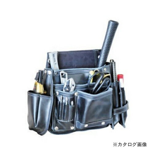 【メーカー名】 ●(株)三共コーポレーション 【特長】 ●本革仕様のプロ用釘袋。 ●外側に本革を仕様、裏側は革と帆布を二重に合わせたことで強度を上げ頑丈タイプに仕上がっている製品です。 【仕様】 ●カラー：ブラック ●サイズ(H×W×D)：...