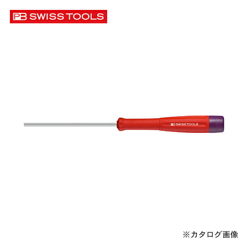 【メーカー名】 ●PBスイスツールズ社 【特長】 ●グリップエンド：紫色 ●濡れた手で握っても滑りにくく、オイル・ガソリンに耐性があり、汚れてもきれいに落とせます。 【仕様】 ●サイズ：T9 ●適合ネジ：M2.5 ●軸径(φmm)：3.5 ...