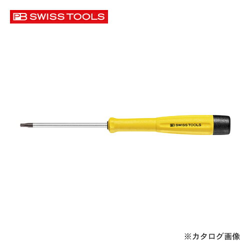 【メーカー名】●PBスイスツールズ社【特長】●弱電関連での作業に最適なESDタイプです。●静電気の帯電または放電が危険または損傷をもたらす可能性のある作業現場全般に適しています。【仕様】●サイズ：T4●適合ネジ：M1●軸径(φmm)：2.5...