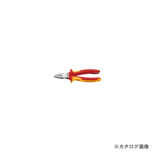【メーカー名】 ●KNIPEX 【特長】 ●エンドスリーブ圧着用 ●DIN46228 1部+4部（範囲0.25〜16mm2）によるエンドスリーブの圧着。 ●改善されたテコ比により、プライヤーにかける力を30%も軽減。 ●軽量でスリムな構造。...