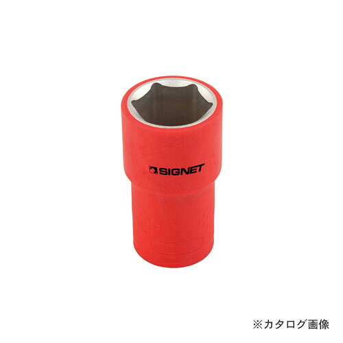 【メーカー名】 ●SIGNET 【特長】 ●グリップはEN60900規格に準じて製造されています。 ●6角タイプ。 【仕様】 ●差込角(”SQ)：1/2 ●金属部分材質：クロムバナジウム鋼 ●サイズ(mm)：21 ●全長(mm)：54 ●ソ...