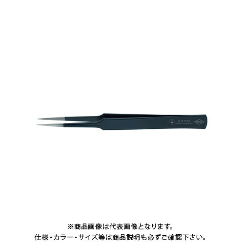 【メーカー】 ●KNIPEX社 【特長】 ●材質はクロム・ニッケル鋼ステンレスで非磁性に優れます。 ●グリップはESDコーティングで表面抵抗約100000オームのつや消し黒仕上げ。 ●先端部はつや消し仕上げのブラシ加工。 ●最適に保持できる...