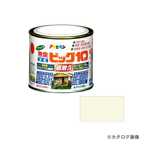 【メーカー名】 ●アサヒペン 【特長】 ●特殊フッ素樹脂、反応硬化型シリコン変性アクリル樹脂、紫外線防止材(HALS)の相乗効果により、汚れにくく、耐久性に優れた高性能塗料です。サビドメ剤・防カビ剤を配合していますので、長期間サビやカビの発...