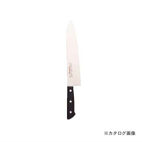 【メーカー名】 ●（株）マサヒロ 【特長】 ●MV黒合板牛刀シリーズは、錆に強く、切れ味の持続性に優れた当社オリジナルのステンレス鋼 （MBS-26）を使用しました。 【仕様】 ●一丁ごとに確かな品質、使うほどにてに馴染む、本格仕上の牛刀です。