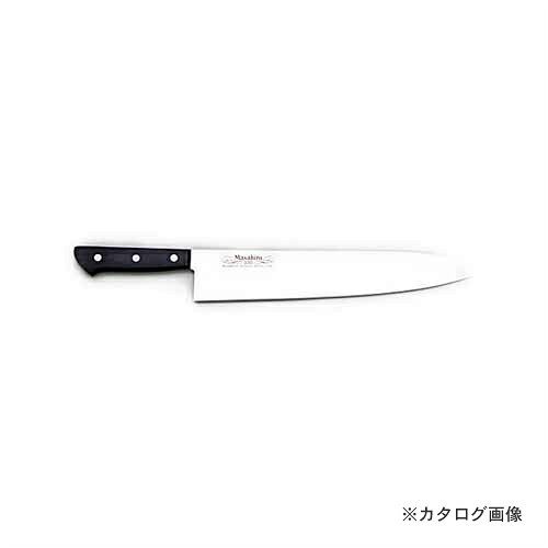 【メーカー名】 ●（株）マサヒロ 【特長】 ●MV黒合板牛刀シリーズは、錆に強く、切れ味の持続性に優れた当社オリジナルのステンレス鋼 （MBS-26）を使用しました。 【仕様】 ●一丁ごとに確かな品質、使うほどにてに馴染む、本格仕上の牛刀です。