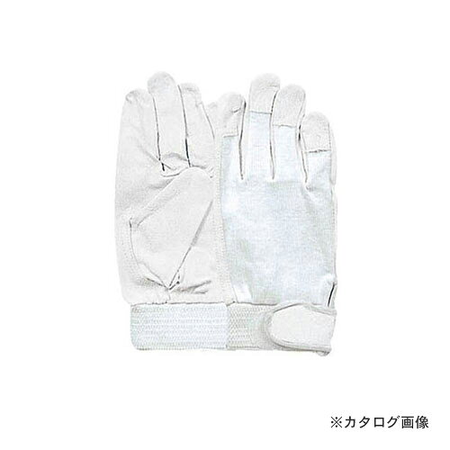 【メーカー名】 ●まいど屋（株） 【特長】 ●ムレにくい背抜きタイプ　手首マジックテープ付 【仕様】 ●材質:豚革・綿・ゴムバンド ●サイズ:LL