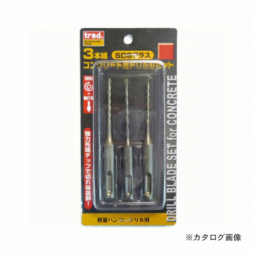 【メーカー名】 ●三共コーポレーション 【特長】 ●強力先端チップで切れ味抜群！軽量ハンマードリル用◇注意：画像はサイズ違いのものになります 【仕様】 ●刃先径/3.4mm ●全長/110mm ●有効長/60mm ●シャンク径/10mm
