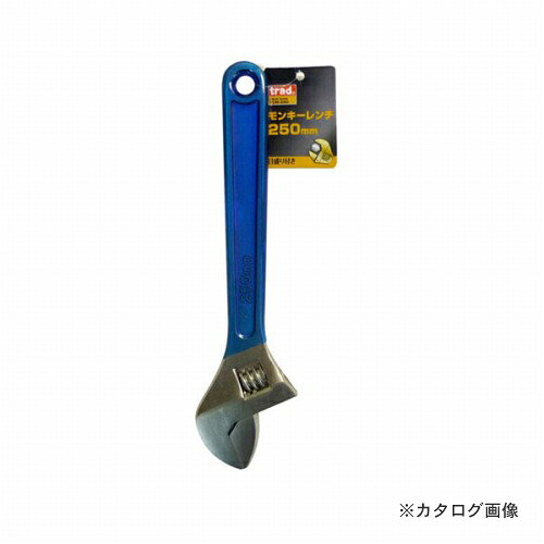 【メーカー名】 ●三共コーポレーション 【特長】 ●ボルト、ナットの締付け、ゆるめ作業に。サイズ確認に便利な目盛付 【仕様】 ●サイズ/全長約250mm ●最大口開きサイズ/30mm ●材質/S50C