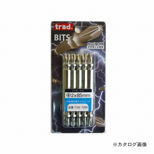 【メーカー名】 ●三共コーポレーション 【特長】 ●先端形状が先細のためネジ頭が見やすい！スレンダービス・スリムビス用 【仕様】 ●サイズ/+2x85mm ●材質/ビット(S2)・硬度(60±2)