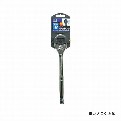 【メーカー名】 ●三共コーポレーション 【特長】 ●ソケットコマ回しに便利なラチェットハンドル。プッシュリリース式でソケットの脱着が簡単なラチェットハンドル 【仕様】 ●差込角/12.7mm