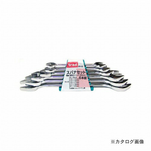 【メーカー名】 ●三共コーポレーション 【特長】 ●レンチセット。6本組み 【仕様】 ●材質/クロームバナジウム鋼 ●仕上/クロームメッキ ●内容/8×9 10×12 12×14 14×17、17×19 21×23m/m