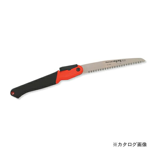 【メーカー名】 ●（有）岸本農工具製作所 【特長】 ●1本で細目・荒目の二役をこなす、2枚刃式の折込鋸！ ●さまざまな用途に機敏に対応可能！ ●便利なストッパー付！ 【仕様】 ●全長：420mm ●重量：150g ●刃長：180mm