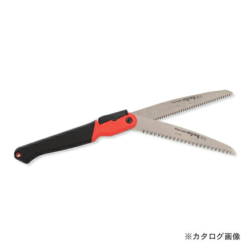 【メーカー名】 ●（有）岸本農工具製作所 【特長】 ●1本で細目・荒目の二役をこなす、2枚刃式の折込鋸！ ●さまざまな用途に機敏に対応可能！ ●便利なストッパー付！ 【仕様】 ●全長：420mm ●重量：210g ●刃長：180mm