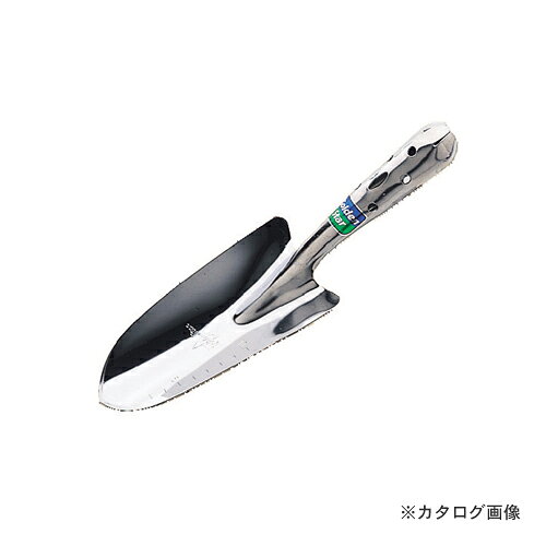 【メーカー名】 ●キンボシ（株） 【特長】 ●植え替え 土運びに ●丈夫な共柄タイプです。 【仕様】 ●サイズ:290×80mm ●重量:216g ●刃渡り:170mm ●材質:ステンレス ●生産国:日本