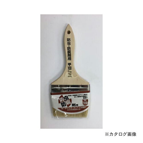 【メーカー名】 ●(株)インダストリーコーワ 【特長】 ●低粘度のステイン・防虫防腐剤等の塗装に最適 ●ステイン・木部保護塗料・防虫防腐剤 【仕様】 ●商品サイズ:幅101mm×高さ16mm×奥行235mm 【質量】 ●100g 【材質】 ...