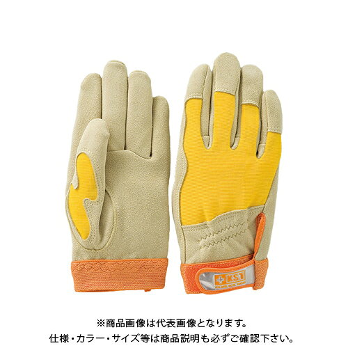 【メーカー名】 ●おたふく手袋 【特長】 ●柔らかく濡れても硬くなりにくい 【仕様】 ●材質：掌部/鹿革 甲部/ポリエステルニット 手首部/パイルゴム・夜間反射フイルム使用 ●サイズ：LL