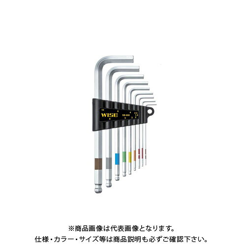 【メーカー】 ●ワイズ 【特長】 ●スーパーボールレンチ(セミロング)SBの9サイズをホルダーにセットして持ち運びや保存がしやすくなりました。 ●長軸が通常品より長く先端がボール状に加工されており、ネジ穴に素早くフィットします。短軸も少し長...