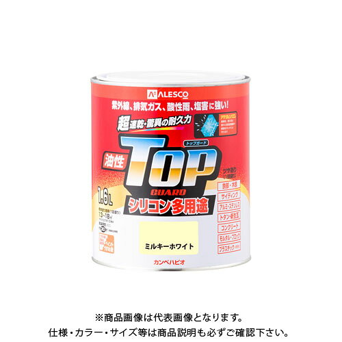 【メーカー】 ●カンペハピオ 【特長】 ●高耐久アクリル・シリコン樹脂配合だから紫外線・排ガス・雪・酸性雨など外敵から建物を守り、長期間風合い・ツヤを保ちます ●従来の油性塗料では塗装できなかったアルミ・ステンレス・プラスチックや外壁サイデ...