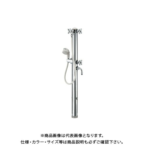 【メーカー】 ●(株)カクダイ 【特長】 ●ペット用。 ●上段：湯水混合。ペット用の洗い流し、泥落としに最適。 ●シャワーヘッドは標準・ソフトの切り替えと流量調節機能付き。 ●本体横：水専用。554-503ホースドラムなどに接続すると水やり...