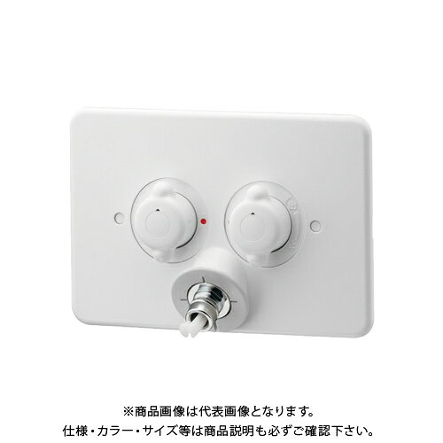 【メーカー】 ●(株)カクダイ 【特長】 ●立ち上がり配管用。 ●ホース接続部は取外しできません。 ●洗濯機を使用しない時は、万一の水漏れを防ぐため水栓を閉めてください。 【仕様】 ●逆止弁付き ●上部：104-010 ●自動閉止機構付き