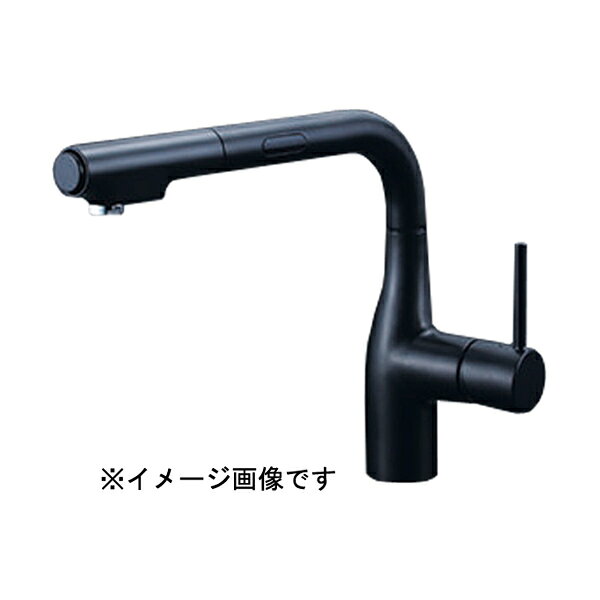 【メーカー】 ●(株)KVK 【特長】 ●シングルシャワー付混合栓(センサー付) ●吐水口回転規制110° ●eレバー水栓 ●逆止弁付 ●ACタイプ ●マットブラック 【仕様】 ●接続ねじ系：G1/2 ●取付穴径：Φ35〜39 ●取付板厚：...