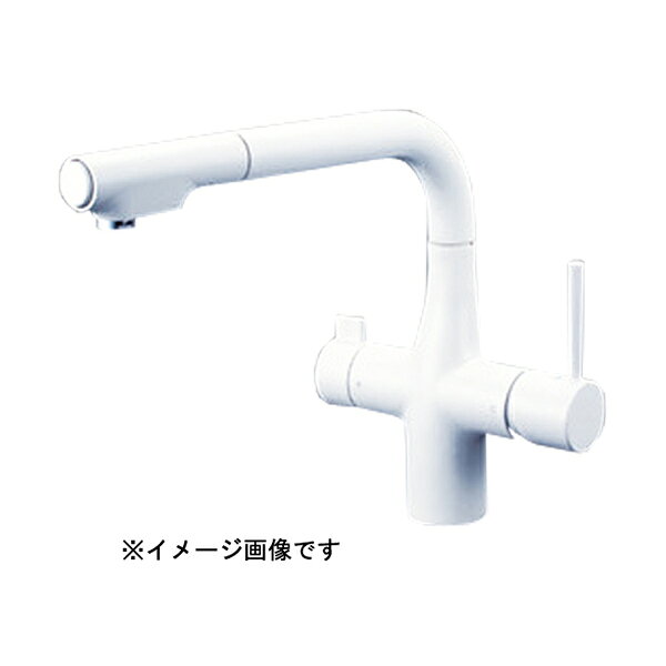 【メーカー】 ●(株)KVK 【特長】 ●ビルトイン浄水器用シングルシャワー付混合栓 ●吐水口回転規制160° ●逆止弁付 ●eレバー水栓 ●水栓と浄水器(Z38450)がセットになっています。 【仕様】 ●接続ねじ系：G1/2 ●取付穴径...