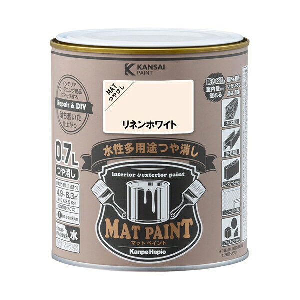 【メーカー】 ●(株)カンペハピオ 【特長】 ●落ち着いたマットな仕上がり。インテリア・ガーデン用品にぴったり。 ●優しい風合いのつや消しタイプ。落ち着いた仕上がりでインテリアからエクステリアまで様々なシーンにマッチします。 ●屋内外の木部...