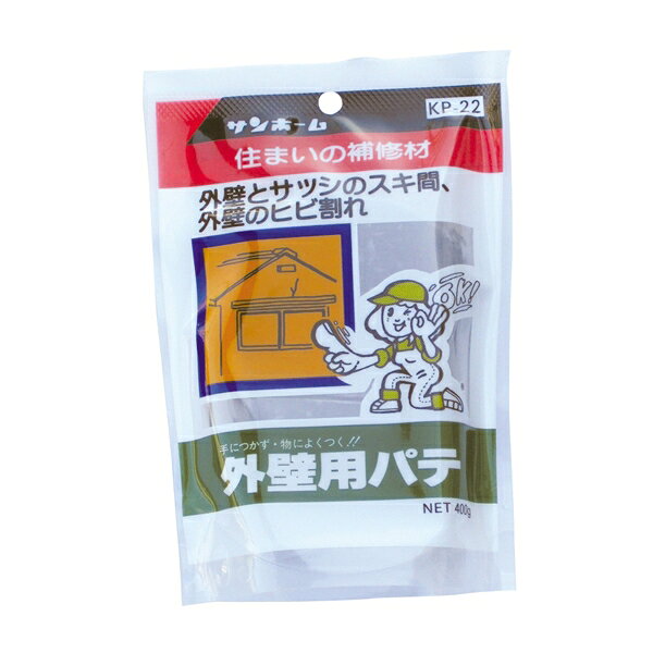 【 メーカー 】 ●サンホーム 【 特長 】 ●補修用各種パテ。 ●もむと柔らかくなり、物によくつくが、手につきにくいので、手で簡単に作業できる道具不要の補修材です。 ●何時でも柔らかさを保ち、補修面に密着します。 ●固くなりませんので、残...