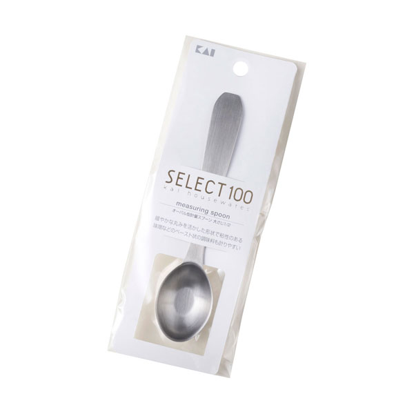 【 メーカー 】 ●貝印 SELECT100 【 特長 】 ●粘性のある味噌などのペースト状の調味料も測りやすい、緩やかなカーブ形状の軽量スプーンです。 ●料理を通じて「幸せな時間作り」のお手伝いをする基本の調理道具SELECT100「使い...