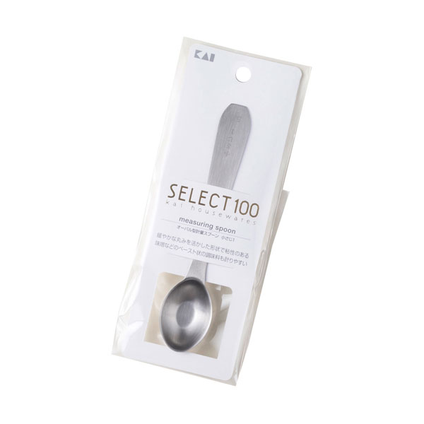 【 メーカー 】 ●貝印 SELECT100 【 特長 】 ●粘性のある味噌などのペースト状の調味料も測りやすい、緩やかなカーブ形状の軽量スプーンです。 ●料理を通じて「幸せな時間作り」のお手伝いをする基本の調理道具SELECT100「使い...