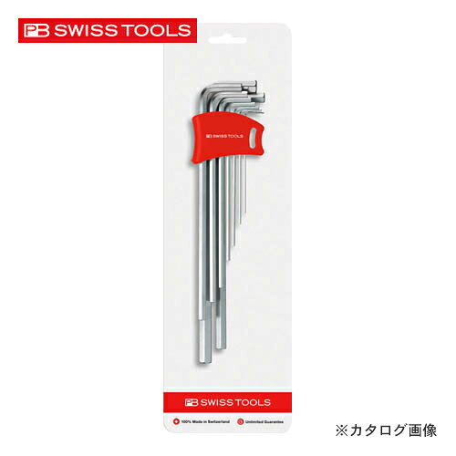 【メーカー】 ●PBスイスツールズ社 【特長】 ●横幅のコンパクトなホルダー付き。 ●ニッケルクロームメッキタイプです。 【仕様】 ●セット内容：ロング六角棒レンチ(mm)：211-1.5・2・2.5・3・4・5・6・8・10 ●質量(g)...