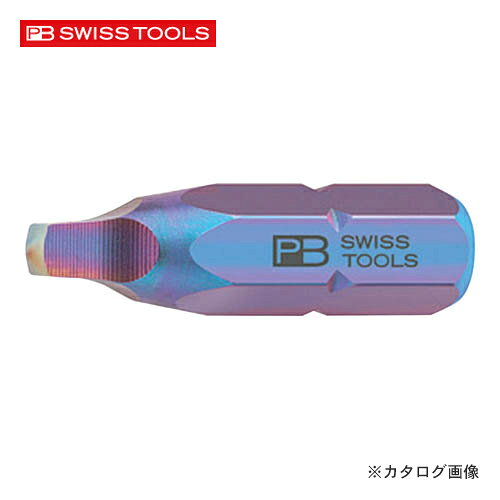 【メーカー】 ●PBスイスツールズ社 【特長】 ●強度と精度に優れた差込角1/4”(6.35mm)の四角(Robertsonスクリュー用)ビットです。 【仕様】 ●刃先幅(mm)：2.9 ●全長(mm)：25 ●質量(g)：5 ●差込角：1...