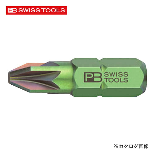 【メーカー】 ●PBスイスツールズ社 【特長】 ●強度と精度に優れた差込角1/4”(6.35mm)のポジドライブビットです。 【仕様】 ●サイズ：PZ1 ●全長(mm)：25 ●質量(g)：5 ●差込角：1/4"(6.3mm)hex