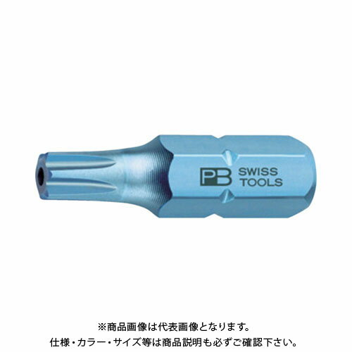 【メーカー】 ●PBスイスツールズ社 【特長】 ●強度と精度に優れた差込角1/4インチ(6.35mm)のいじり止め付トルクスビットです。 【仕様】 ●刃先：T9 ●全長(mm)：25 ●差込角：1/4inch(6.3mm)hex ●先端外形...