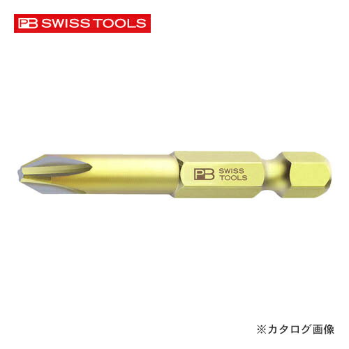 【メーカー】 ●PBスイスツールズ社 【特長】 ●強度と精度に優れた差込角1/4”(6.35mm)の段付きプラスビットです。 【仕様】 ●サイズ：#3 ●軸径(φmm)：6.25 ●軸長(mm)：24 ●全長(mm)：50 ●質量(g)：1...