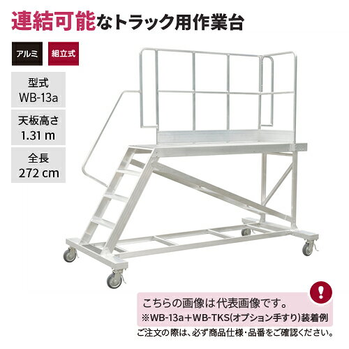 【メーカー】 ●長谷川工業(株) 【特長】 ●連結可能なトラック用作業台 ●連結は蝶ボルトだけでOK！(穴あけ加工不要) ●トラックの荷台高さに合わせ、使いやすさを追求 ●中型、大型トラック(アオリ有無)にも対応 ●サイズバリエーションが豊...