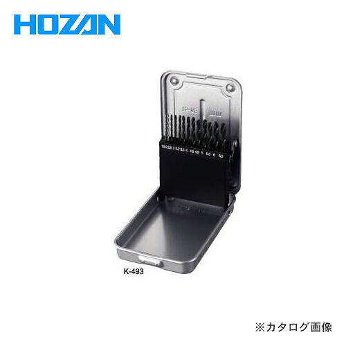 【メーカー】 ●ホーザン（株） 【特長】 ●K-502ピンバイスに最適なサイズのセットです。 ●フタを開けると自動的に立ち上がるスチールケース入です。 【用途】 ●被削材:金属、樹脂、木材。 【仕様】 ●質量(g):350 ●入数:13本 ...