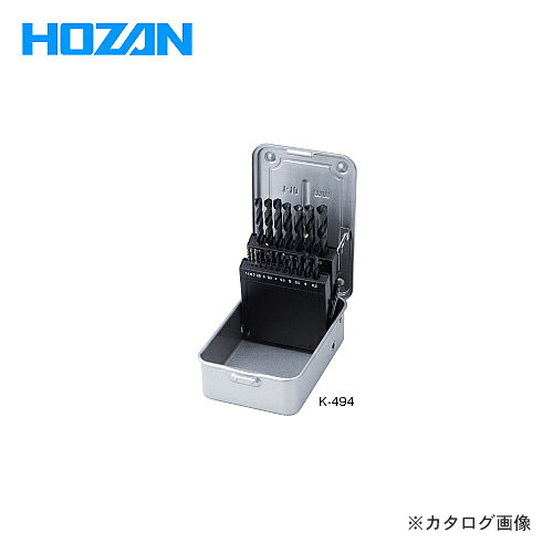 【メーカー】 ●ホーザン（株） 【特長】 ●K-502ピンバイスに最適なサイズのセットです。 ●フタを開けると自動的に立ち上がるスチールケース入です。 【用途】 ●被削材:金属、樹脂、木材。 【仕様】 ●質量(g):680 ●入数:13本 ...