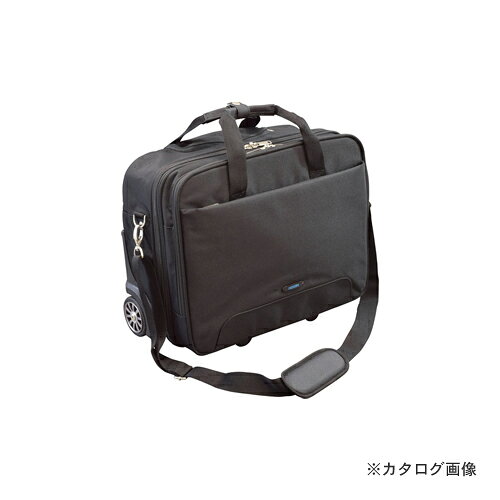 【メーカー名】 ●ホーザン（株） 【特長】 ●メンテナンスや出張に活躍する3WAY式キャスターバッグ。 ●工具など、重たい荷物の持ち運びを楽にします。 ●2層構造で工具と書類等を分けて収納できます。 ●機内持ち込みサイズのため、短期出張用の...