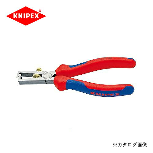 【メーカー】 ●KNIPEX社 【特長】 ●直径5．0mmまで、あるいは断面積が10．0mm2までの単線、複合線、より線のプラスチックやゴム素材の被覆のストリッピング（皮むき）作業に。 ●ロックナット付きネジを調整する事で、簡単に任意の径で...