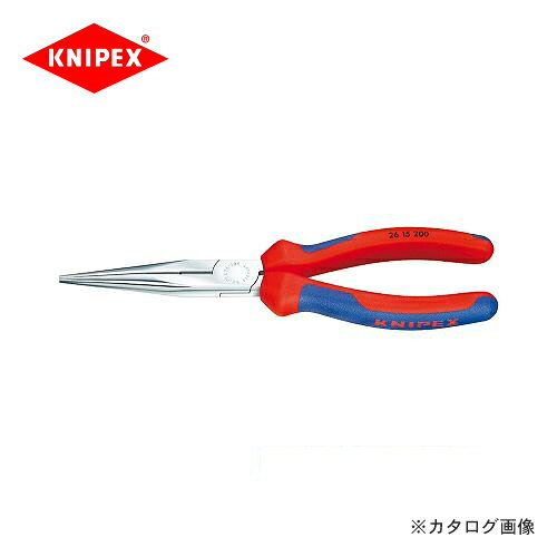 【メーカー】 ●KNIPEX社 【特長】 ●ヘッドはロングタイプで、先端形状は半丸型 ●つかみ面には滑り止めの横スジが入っています。 ●入念な焼入れ処理が施されたカッター部の硬度は約HRC61。 ●材質はオイル焼き入れ焼き戻し処理済みのバナ...