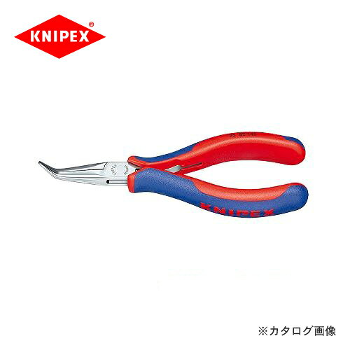 【メーカー】 ●KNIPEX社 【仕様】 ●スタイル：オープンスプリング付き、ボックスジョイント ●先端形状：45°ベント、ロングヘッド、半丸型 ●寸法(mm)：B35.0、A12.0、D7.5、E2.5、F1.0 ●重量：95g 【関連商...