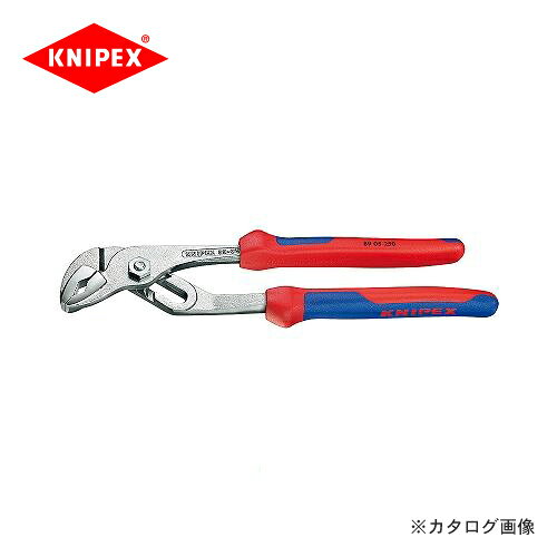 【メーカー】 ●KNIPEX社 【仕様】 ●ヘッド：クロームメッキ ●ハンドル：コンフォート ●能力：パイプ径1.5/16inch、ナットサイズ36mm(対辺) ●重量：380g 【関連商品】 クニペックス KNIPEX 89ウォーターポン...